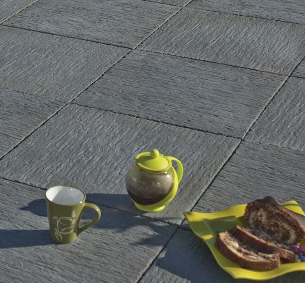 Engineered stone paving slab - AURAY - WESER - outdoor / patio / textured