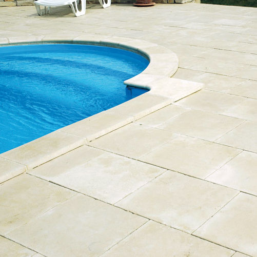 Engineered stone swimming pool coping - BERGERAC - WESER - non-slip ...