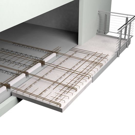 Concrete pre-slab - BALCON EN ITI - RECTOR - reinforced