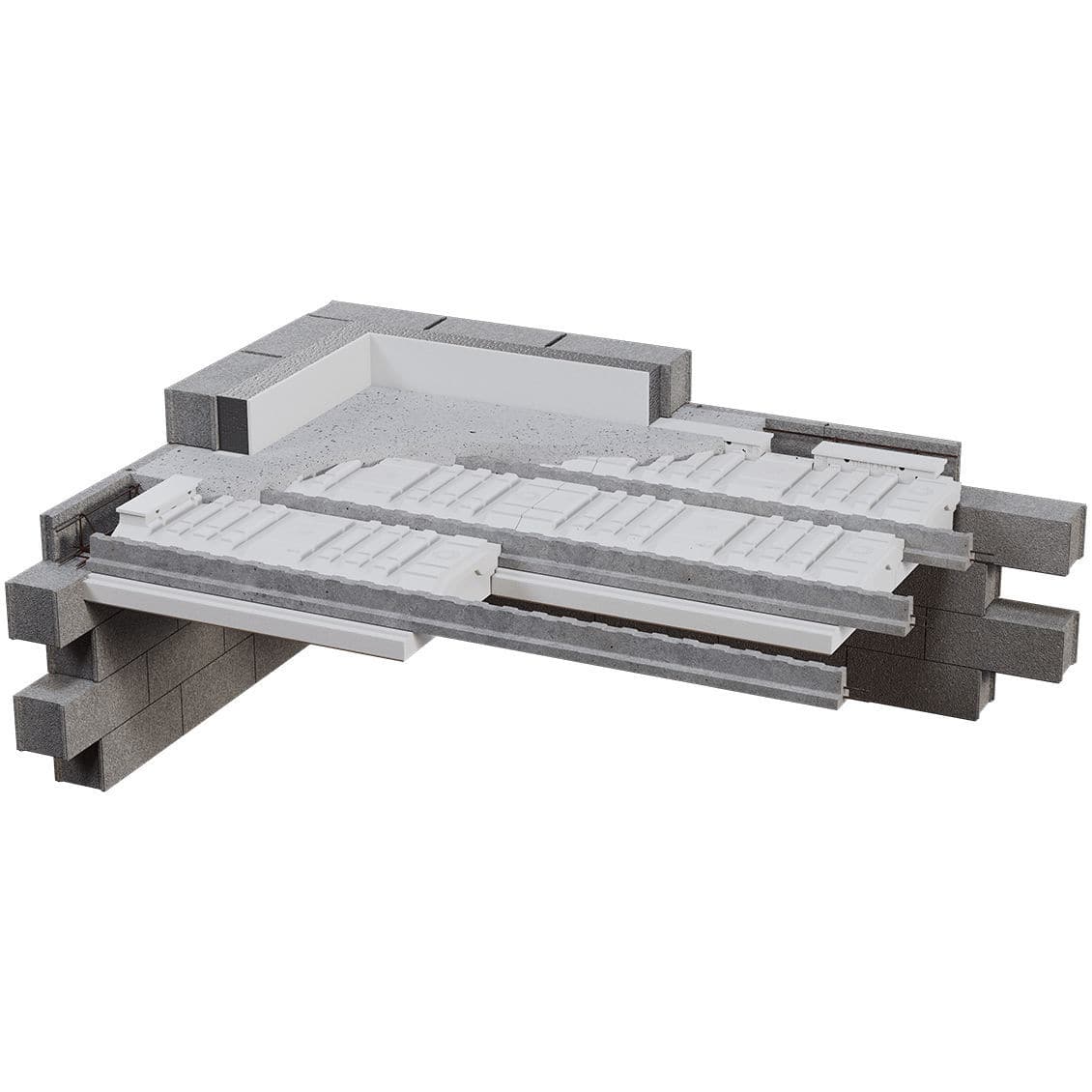 Structural floor with girder-slabs - HAUT DE SOUS-SOL EQUATIO® - RECTOR ...