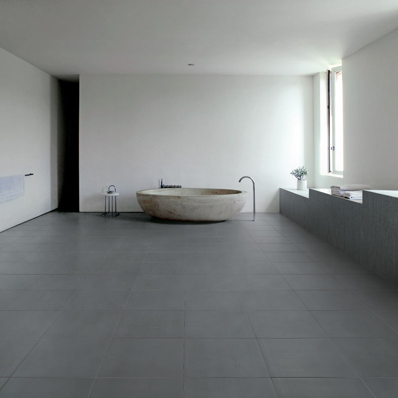 Indoor tile - SENSIBLE GREY - Eiffelgres - bathroom / floor / porcelain ...
