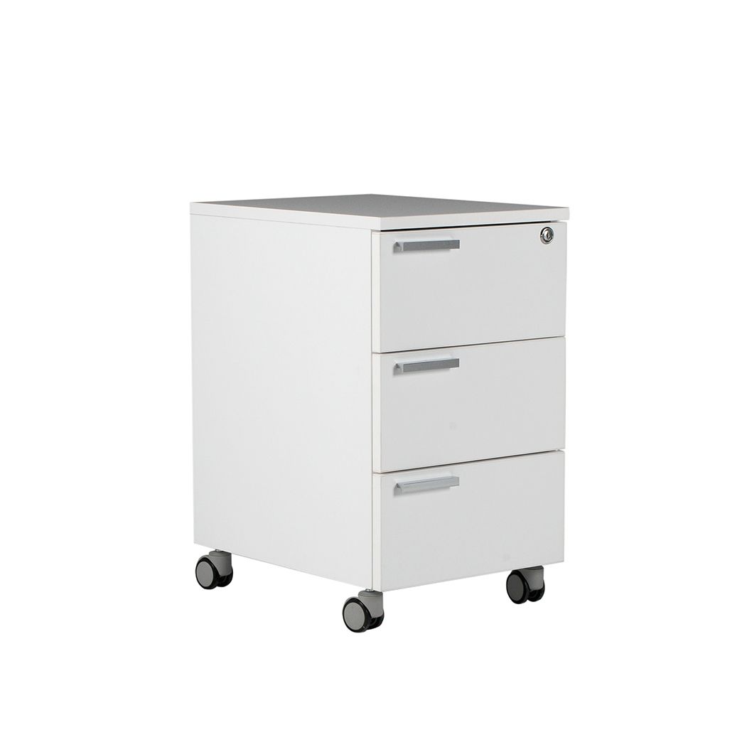Metal office unit - KESON - B&T Design - 3-drawer / on casters / key type