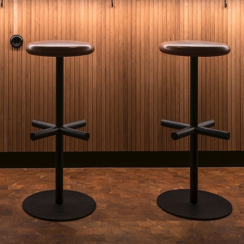 Contemporary bar stool - OXO - Blå Station - leather / fabric / solid ...