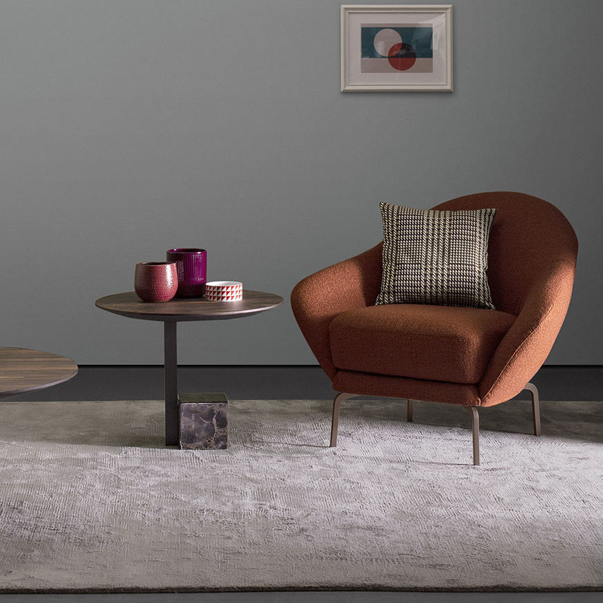 Contemporary side table - Cubetto - Bodema - wooden / marble / iron base