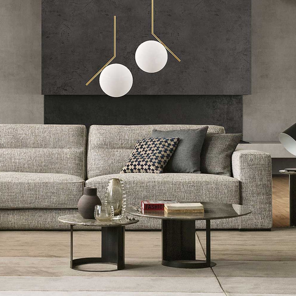 Contemporary coffee table - Ci - Bodema - lacquered wood / MDF / marble