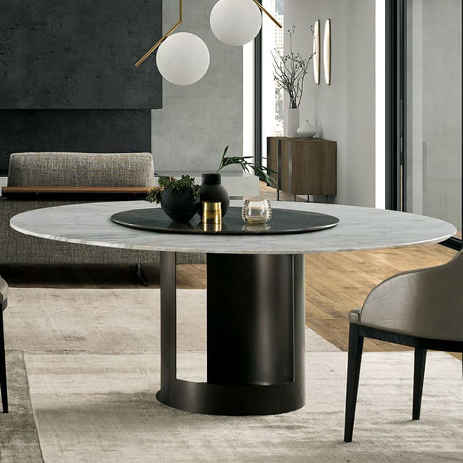 Contemporary dining table - Ci - Bodema - lacquered MDF / marble ...