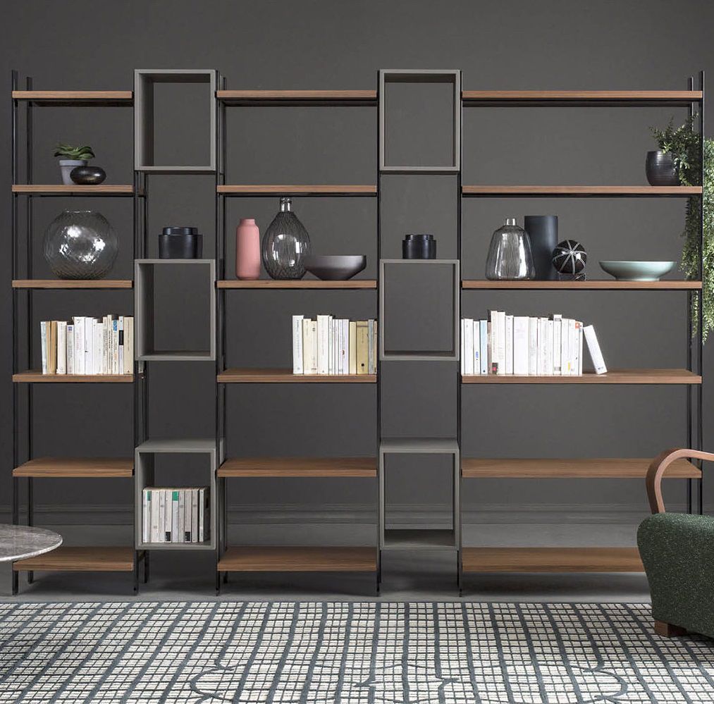 Modular bookcase - Box - Bodema - high / room divider / contemporary
