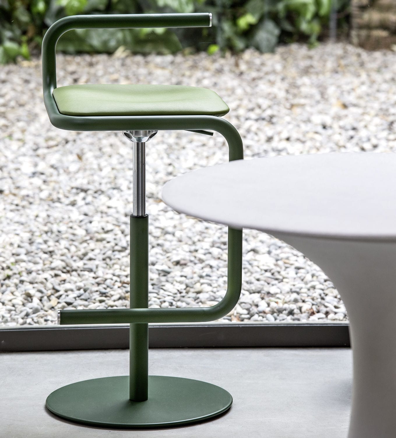 Contemporary bar stool - FIVE - Bross Italia - wooden / metal base ...