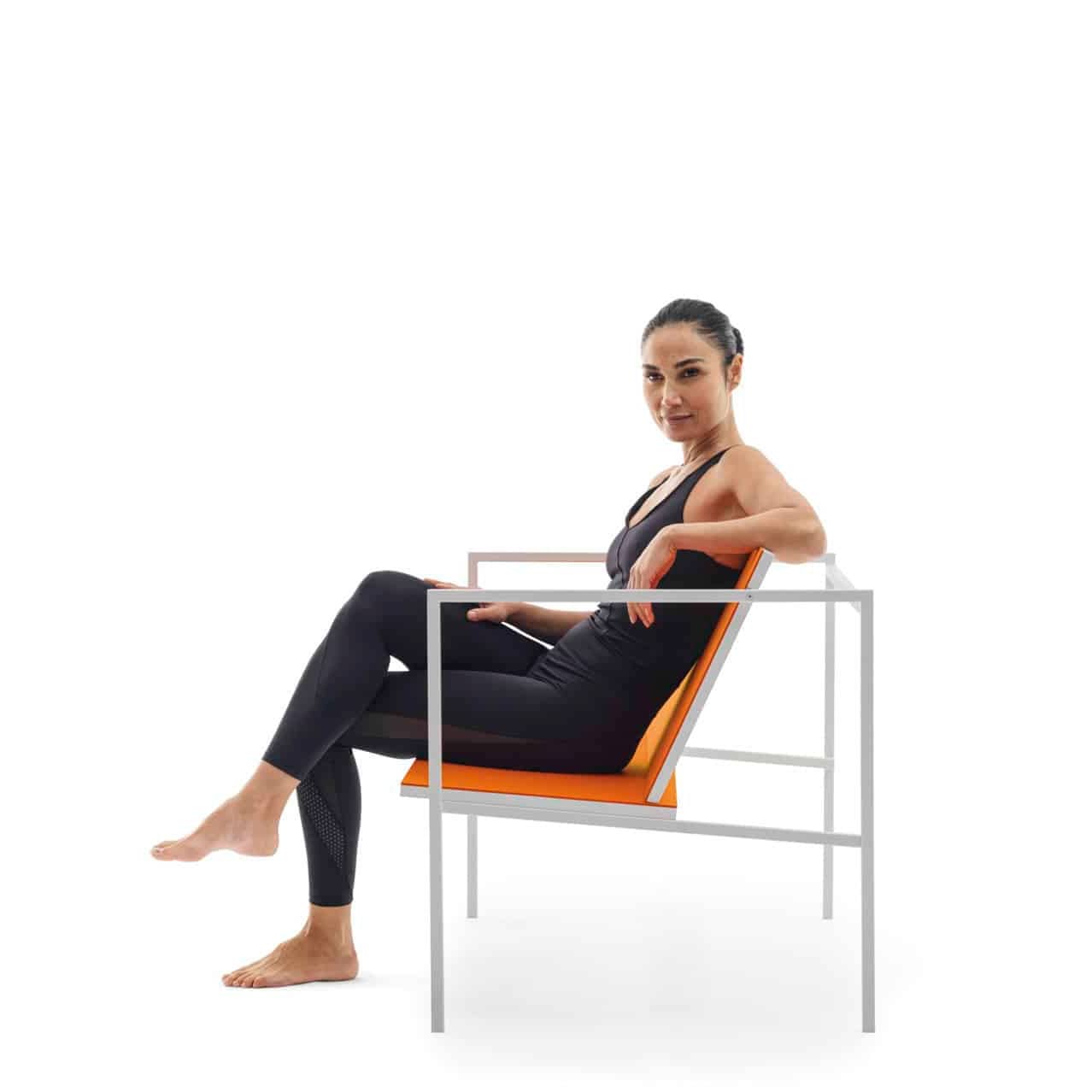 Contemporary bench - Kai - Campeggi - metal / felt / with backrest