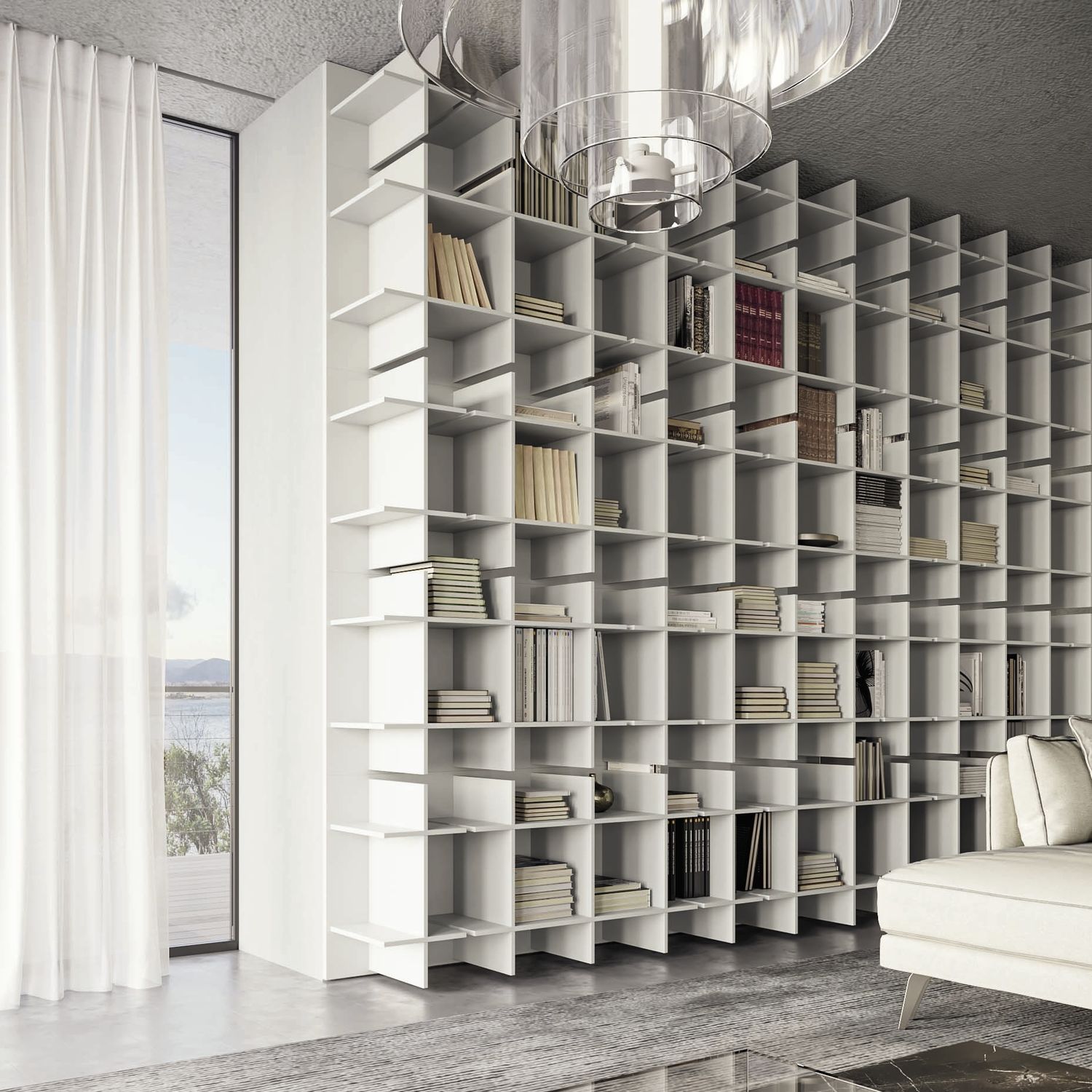 Wall-mounted bookcase - BOOKRID - Dall'Agnese - modular / contemporary ...