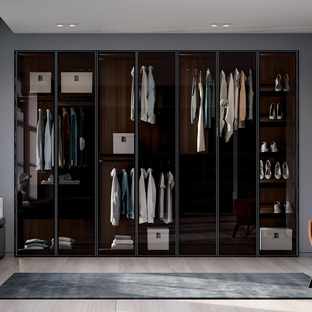 Contemporary wardrobe - GLASS UP - Dall'Agnese - matte lacquered wood ...