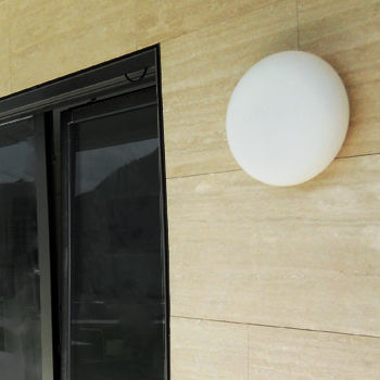 Contemporary wall light - ITKA - Danese - indoor / painted metal / frosted glass