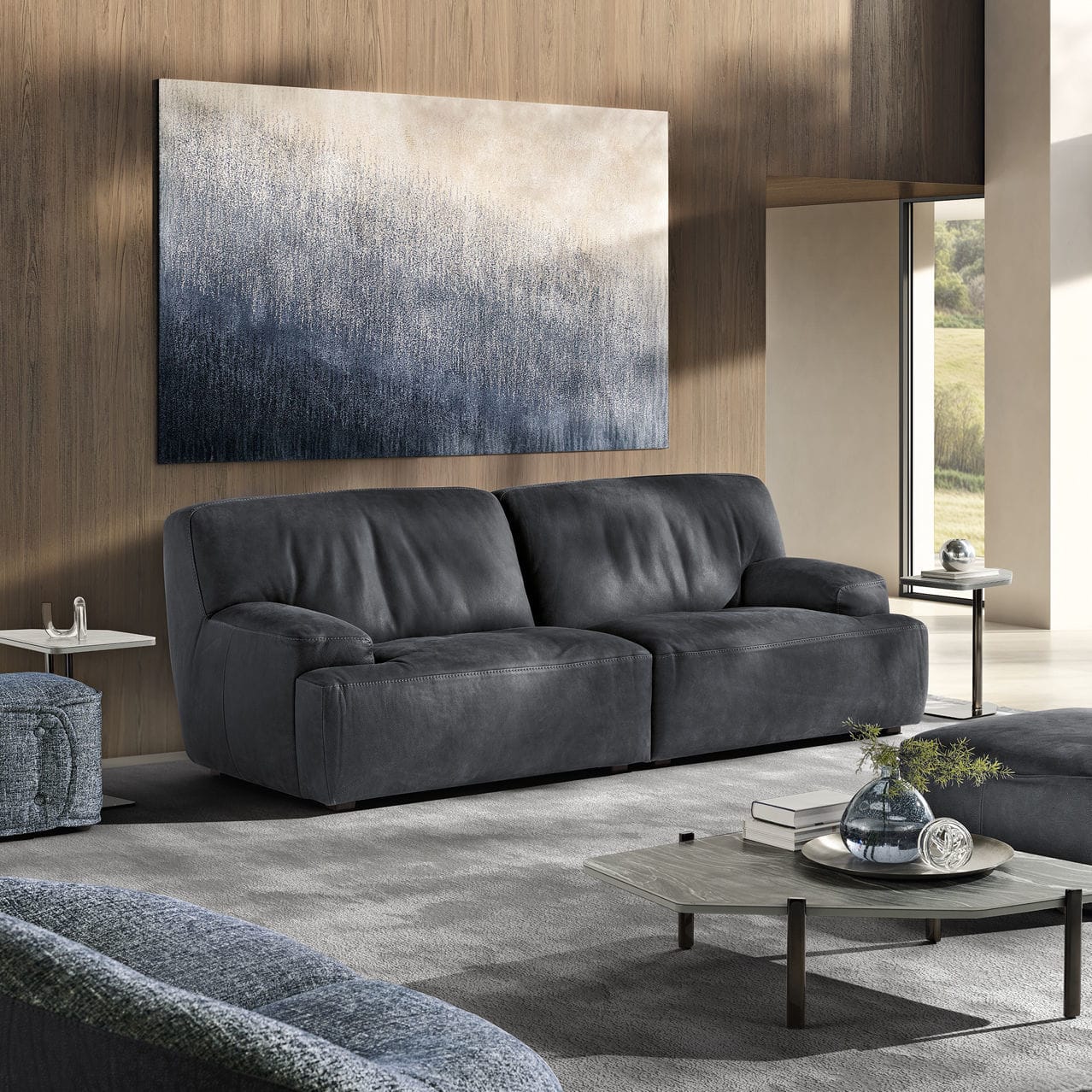 Modular sofa - Nuvola - maxdivani - corner / contemporary / fabric