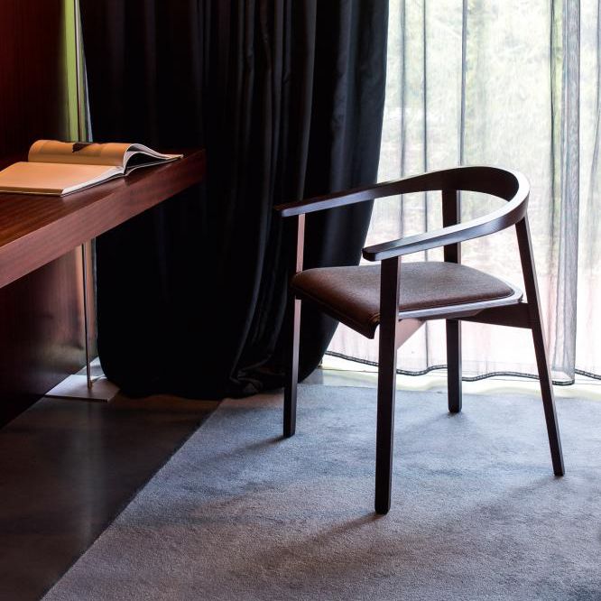 Contemporary chair - PLUG : 2001 PO - Cizeta - indoor / fabric / ash