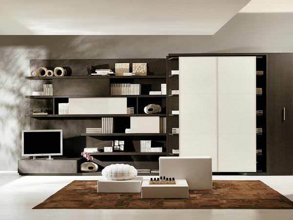 Contemporary TV wall unit - LGM 02 - Clei - wooden