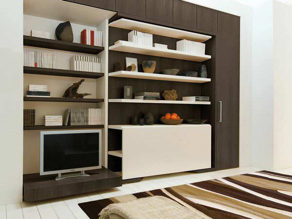Contemporary TV wall unit - LGM 01 - Clei - wooden