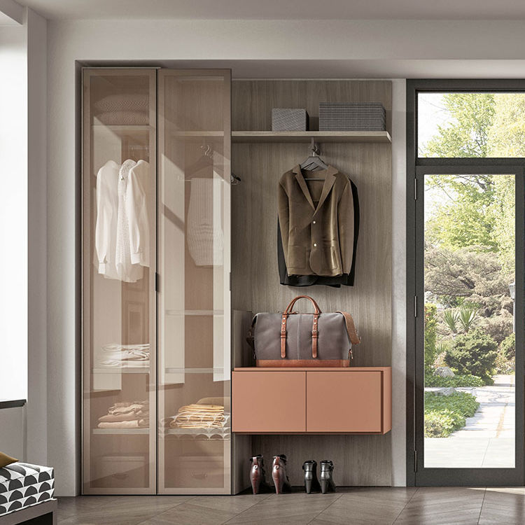 Contemporary walk-in wardrobe - Start - Clever - glass / custom / with ...