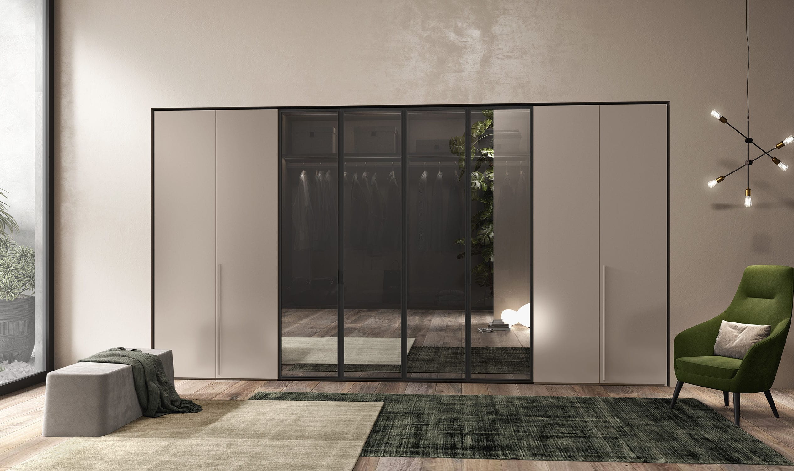 Modular wardrobe - VITALITY SOGNO SOLID - ColombiniCasa - wall-mounted ...