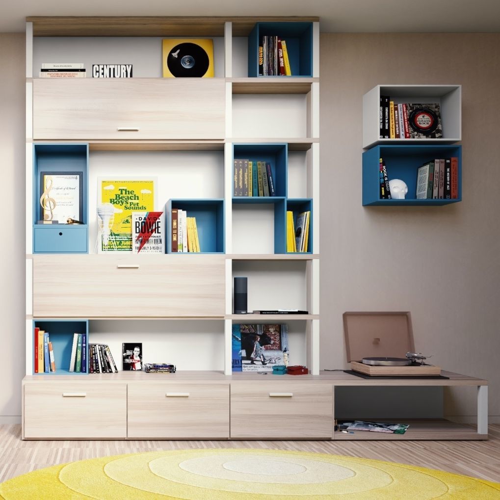 Modular bookcase - Quattro - DKS Srl - contemporary / home office / wooden