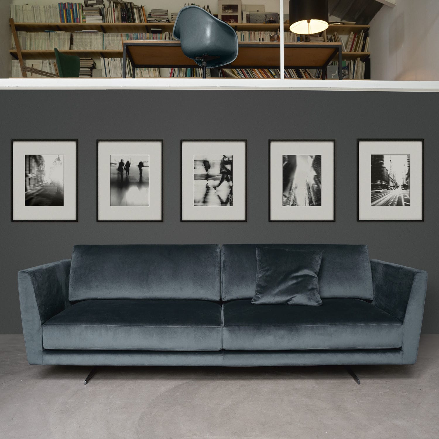 Modular sofa - GREGORY - Doimo Salotti - corner / living room / gray