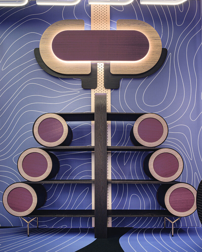 Free-standing bookcase - ROUE - Emmemobili - original design / oak / walnut