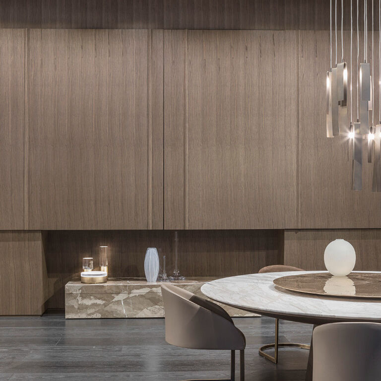 Interior wood panel - DORIAN L. - Emmemobili - wall-mounted / oak ...