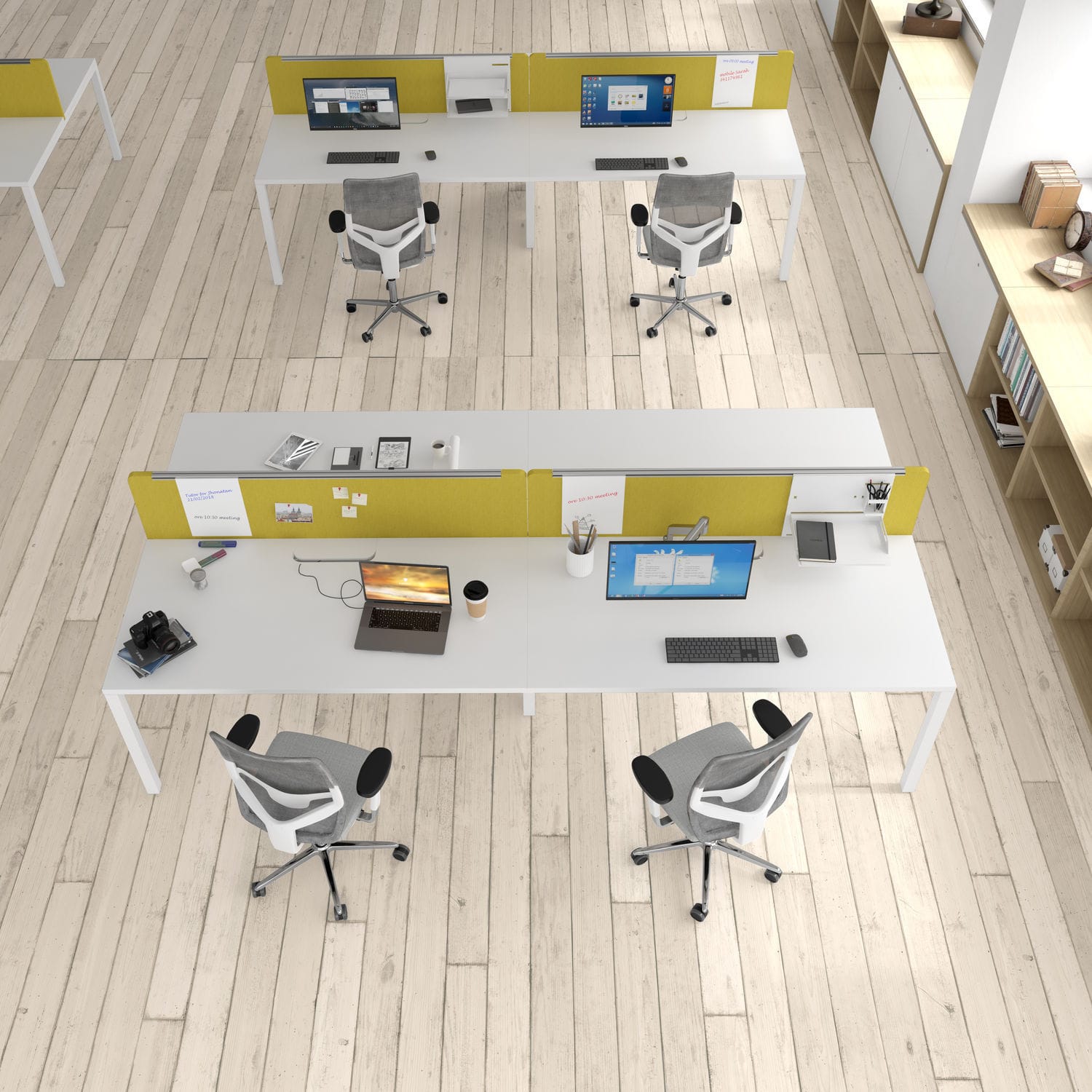 Workstation desk - ASTERISCO APP - ESTEL - contemporary / wood veneer ...