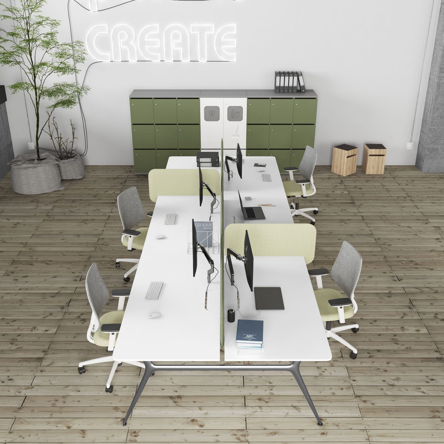 Workstation desk - P016 - ESTEL - contemporary / MDF / laminate