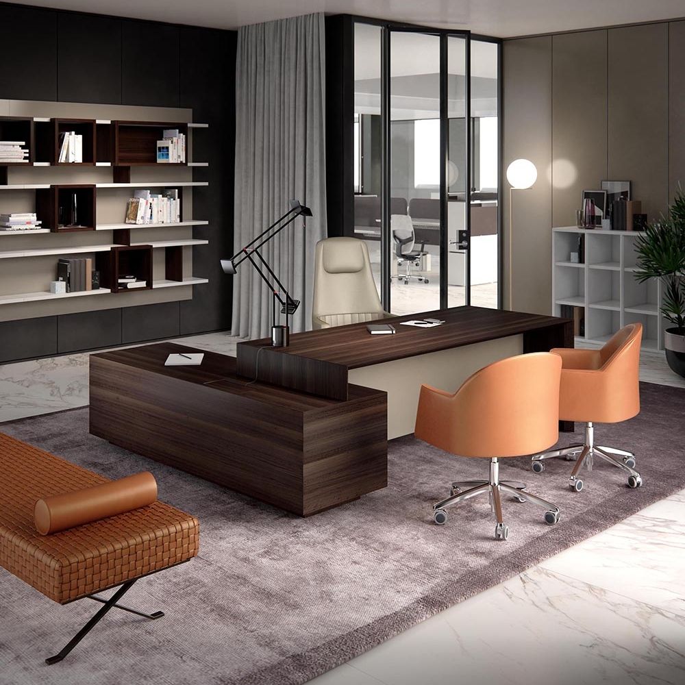 Executive desk - CAMPIELLO - ESTEL - free-standing / 2-4 person ...