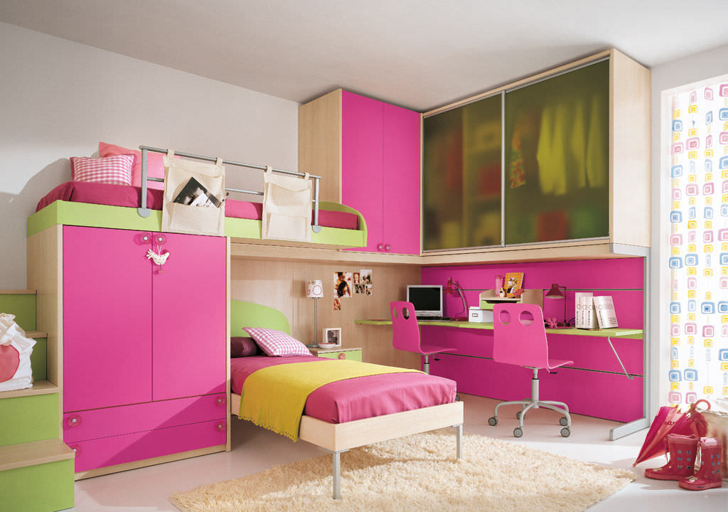 Pink children's bedroom furniture set - P.8 - Faer Ambienti - girl's