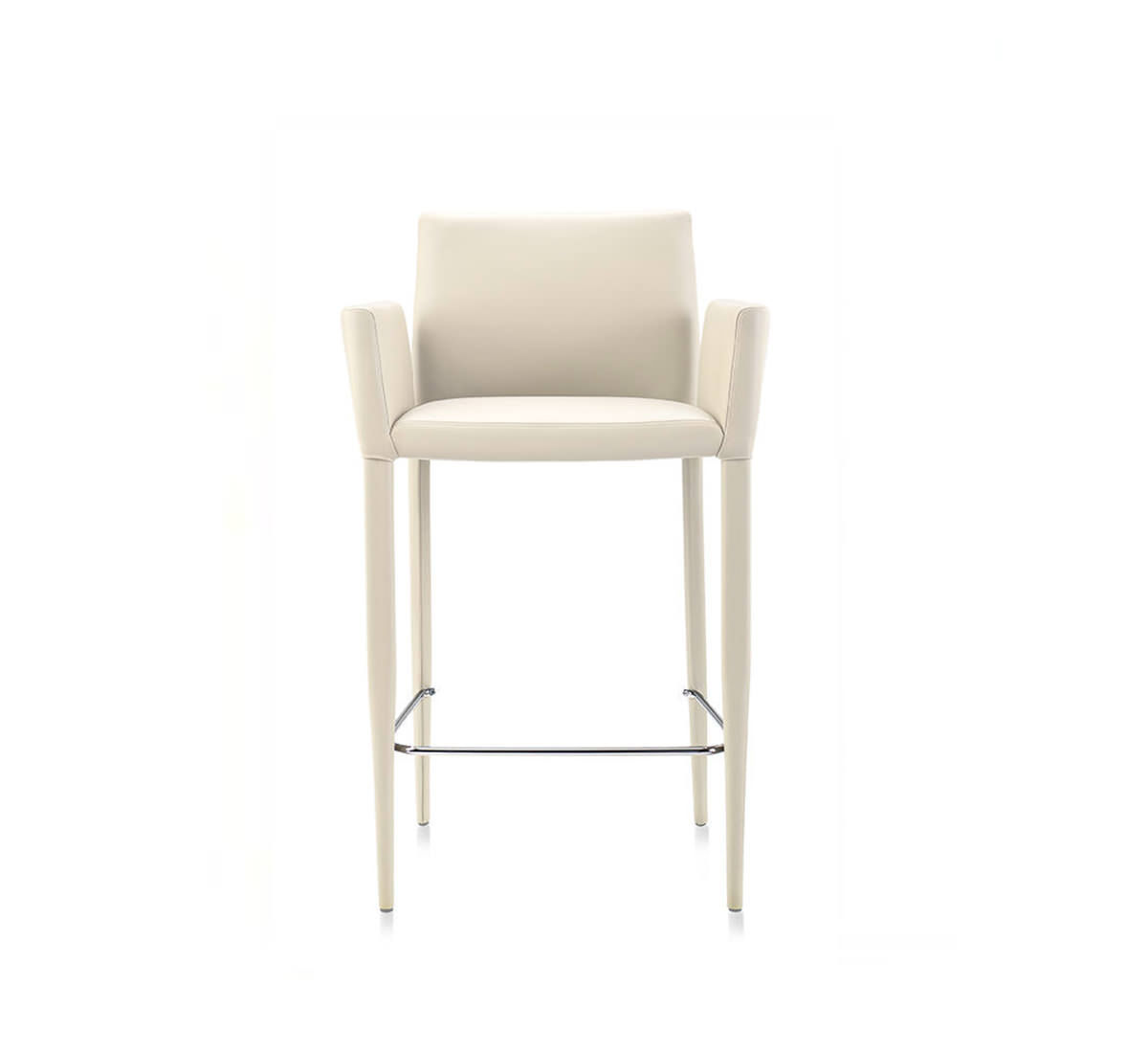 Contemporary bar chair - BELLA CP - Frag - fabric / leather / steel base