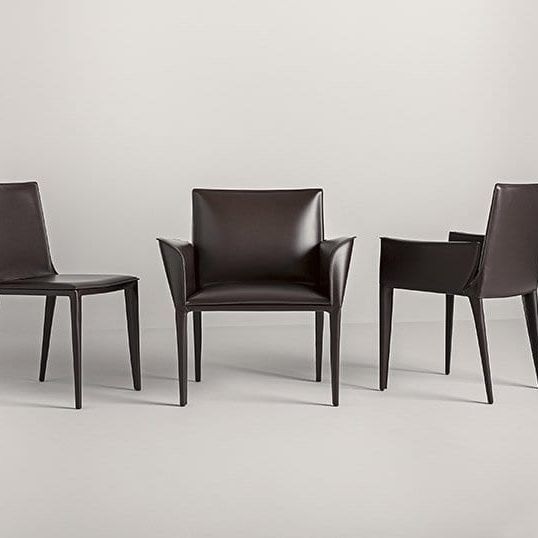 Contemporary chair - Latina P - Frag - indoor / leather / upholstered