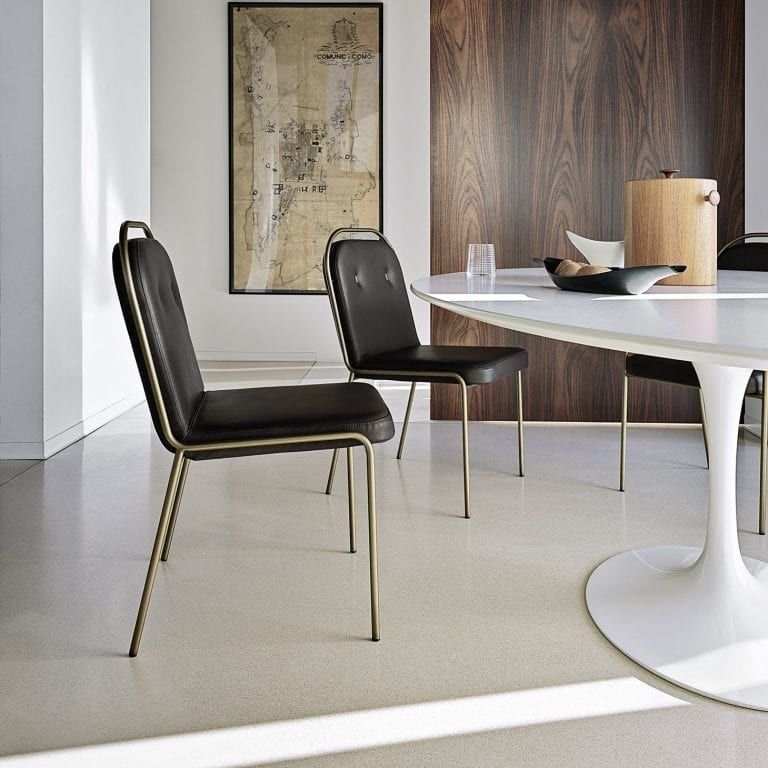 Contemporary chair - Olimpia - Frag - indoor / fabric / leather