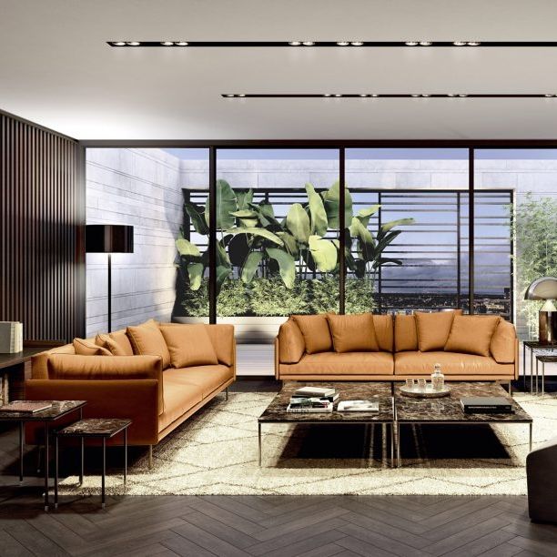 Modular sofa - Wilton - Frag - contemporary / fabric / leather