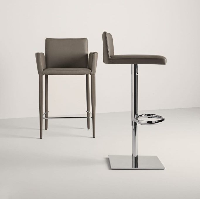 Contemporary bar chair - Bella CP - Frag - indoor / fabric / leather