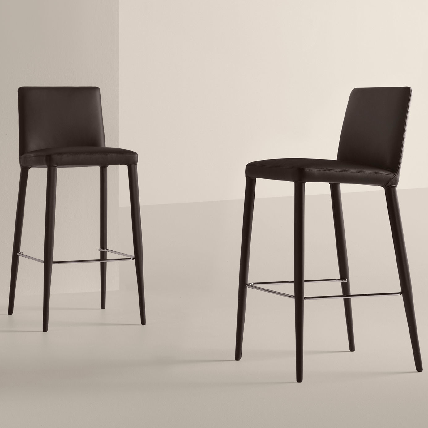 Contemporary bar chair - Bella B - Frag - indoor / fabric / leather