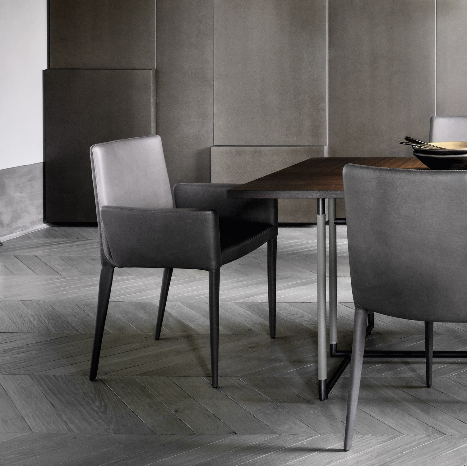 Contemporary chair - Bella P - Frag - indoor / fabric / leather