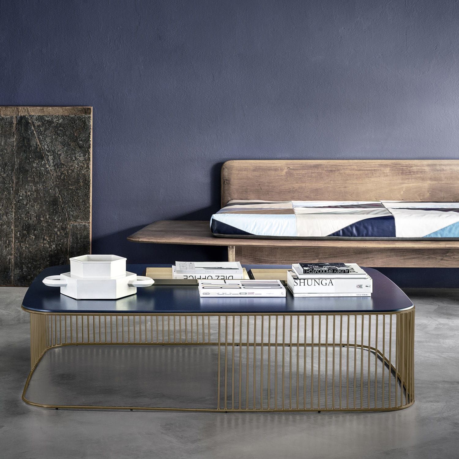 Contemporary coffee table - Comb 100 - Frag - lacquered MDF / metal ...