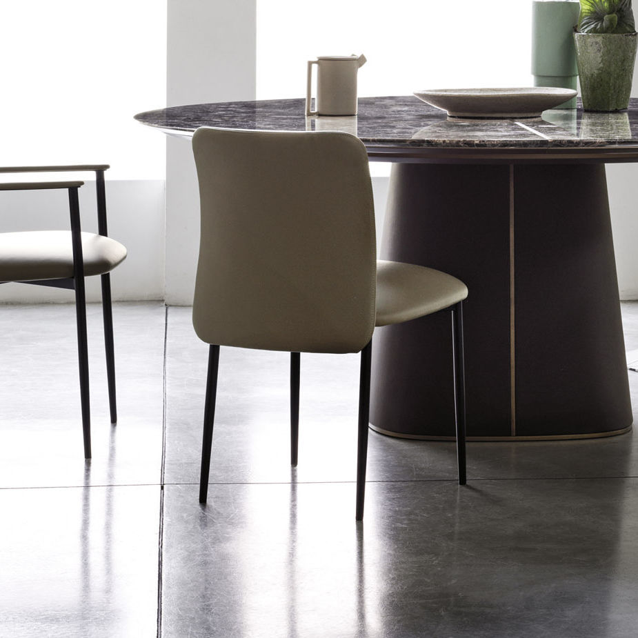 Contemporary chair - Siloe - Frag - indoor / fabric / leather