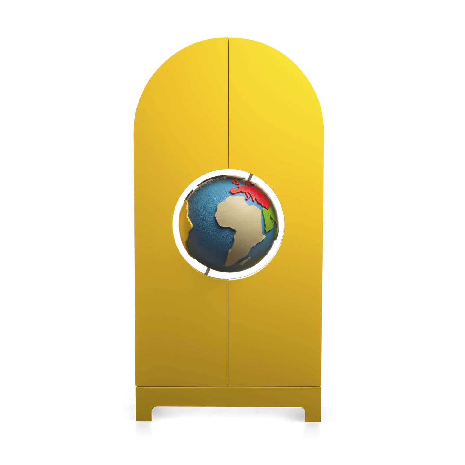 Original design wardrobe - GLOBE - Gufram - lacquered wood / with swing ...