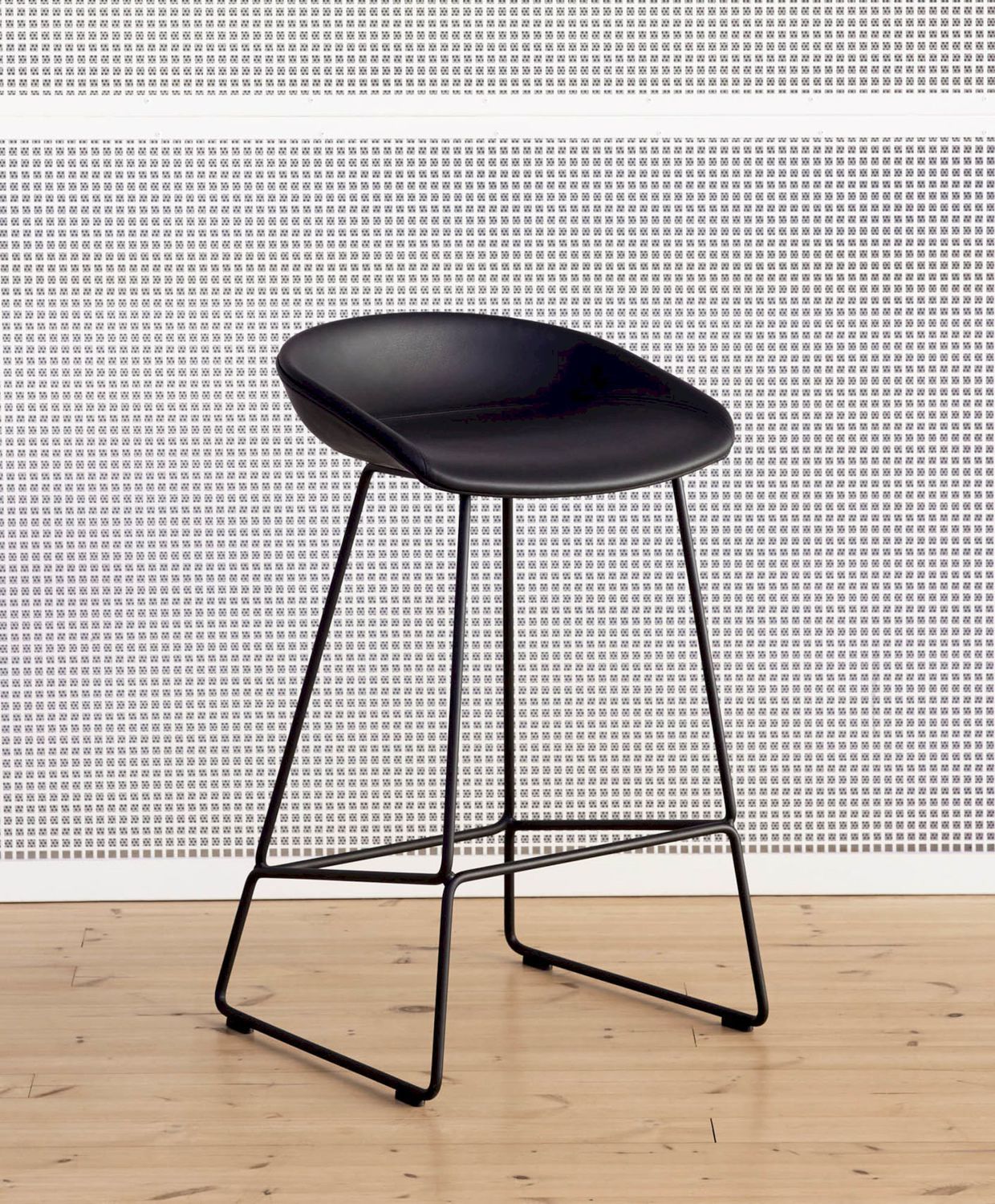 Industrial design bar stool - AAS39 - Hay a/s - polypropylene / metal ...