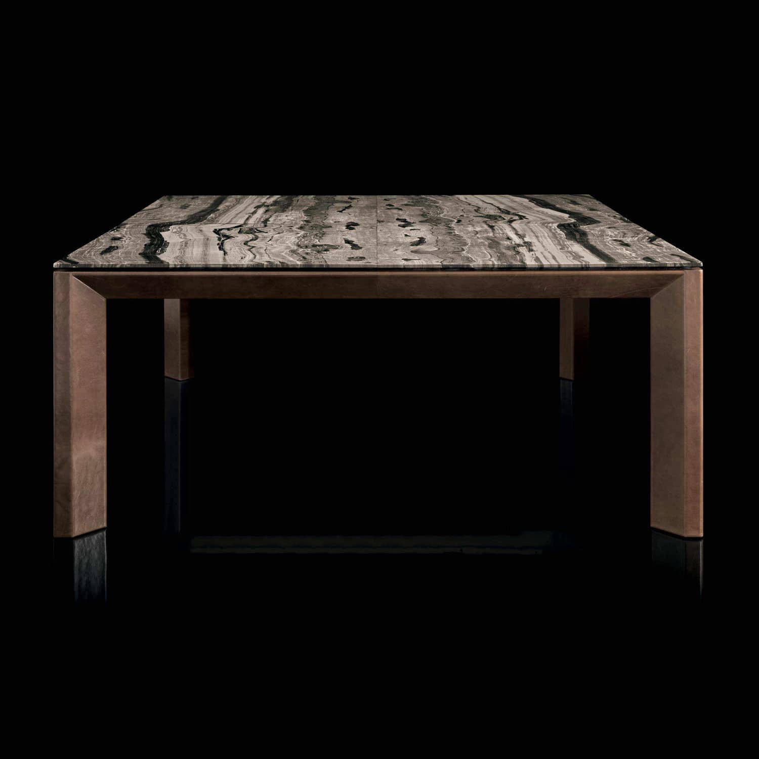 Contemporary table - SOPRANO - Henge - marble / granite / solid wood