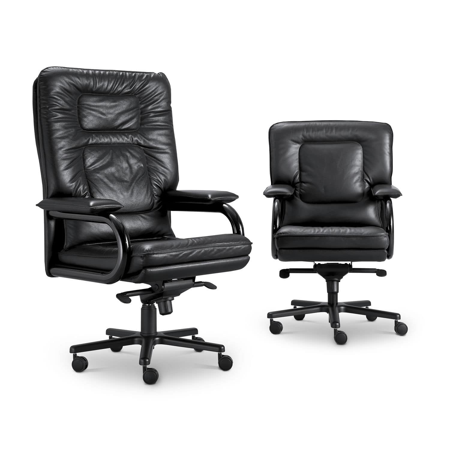 Contemporary office armchair - BIG - i4 MARIANI - leather / metal ...