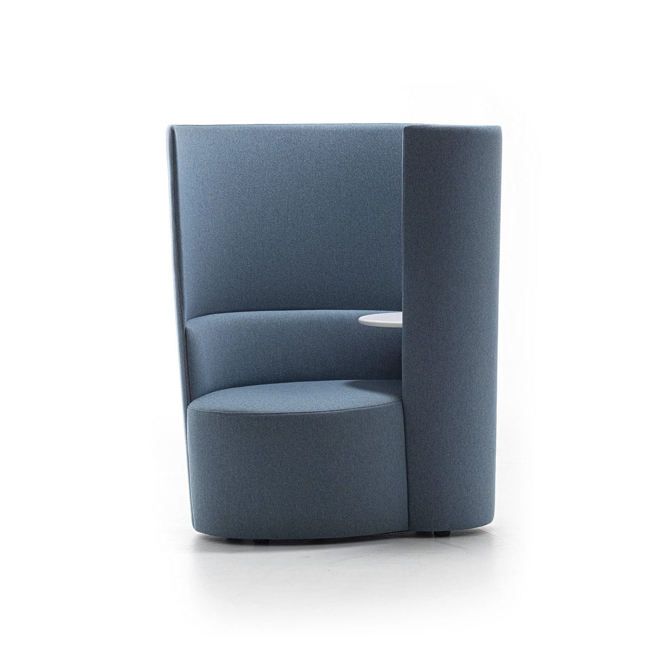 Contemporary armchair - Twirl - La Cividina - fabric / high-back / tablet