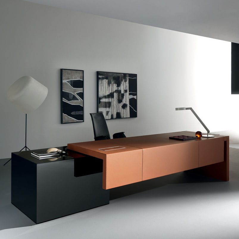 Executive desk - KYO - Martex - contemporary / wooden / panel end
