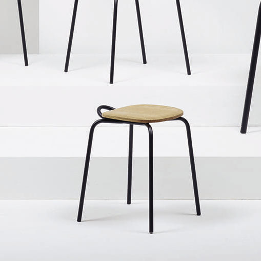 Contemporary stool - FORCINA - Mattiazzi - oak / ash / metal base