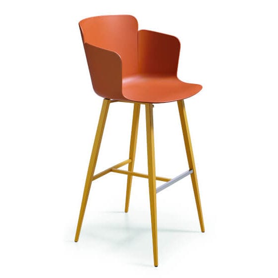 Contemporary bar chair - CALLA P75 - MIDJ - outdoor / indoor / fabric