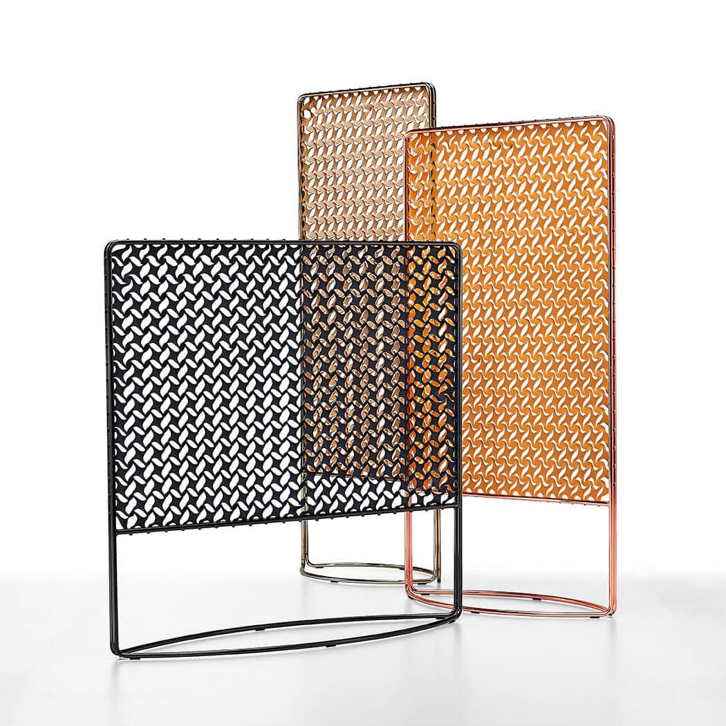 Mesh room divider - Sunrise - MIDJ - metal / indoor