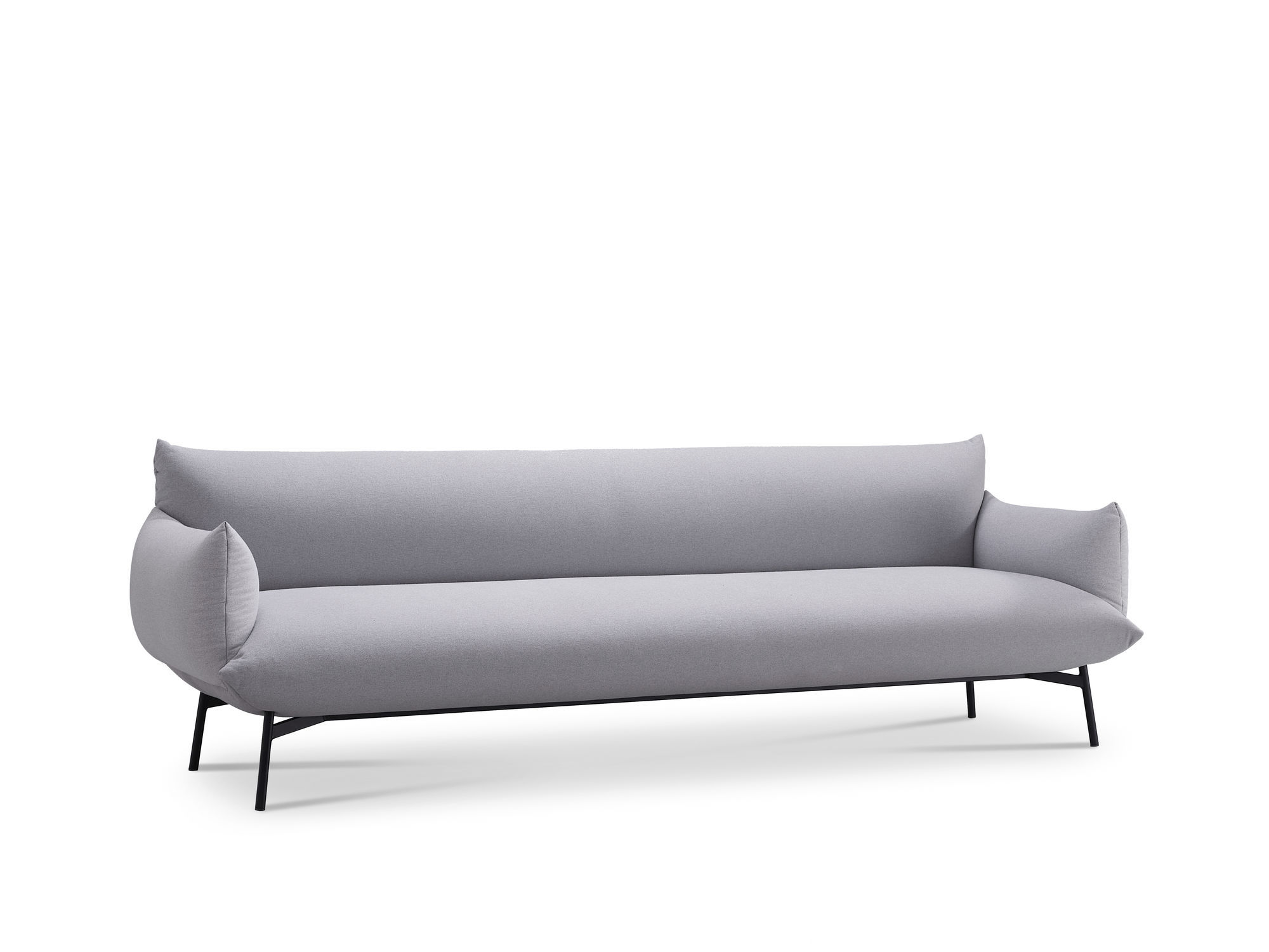 Contemporary sofa - AREA DV3_BR M TS - MIDJ - fabric / upholstered / gray