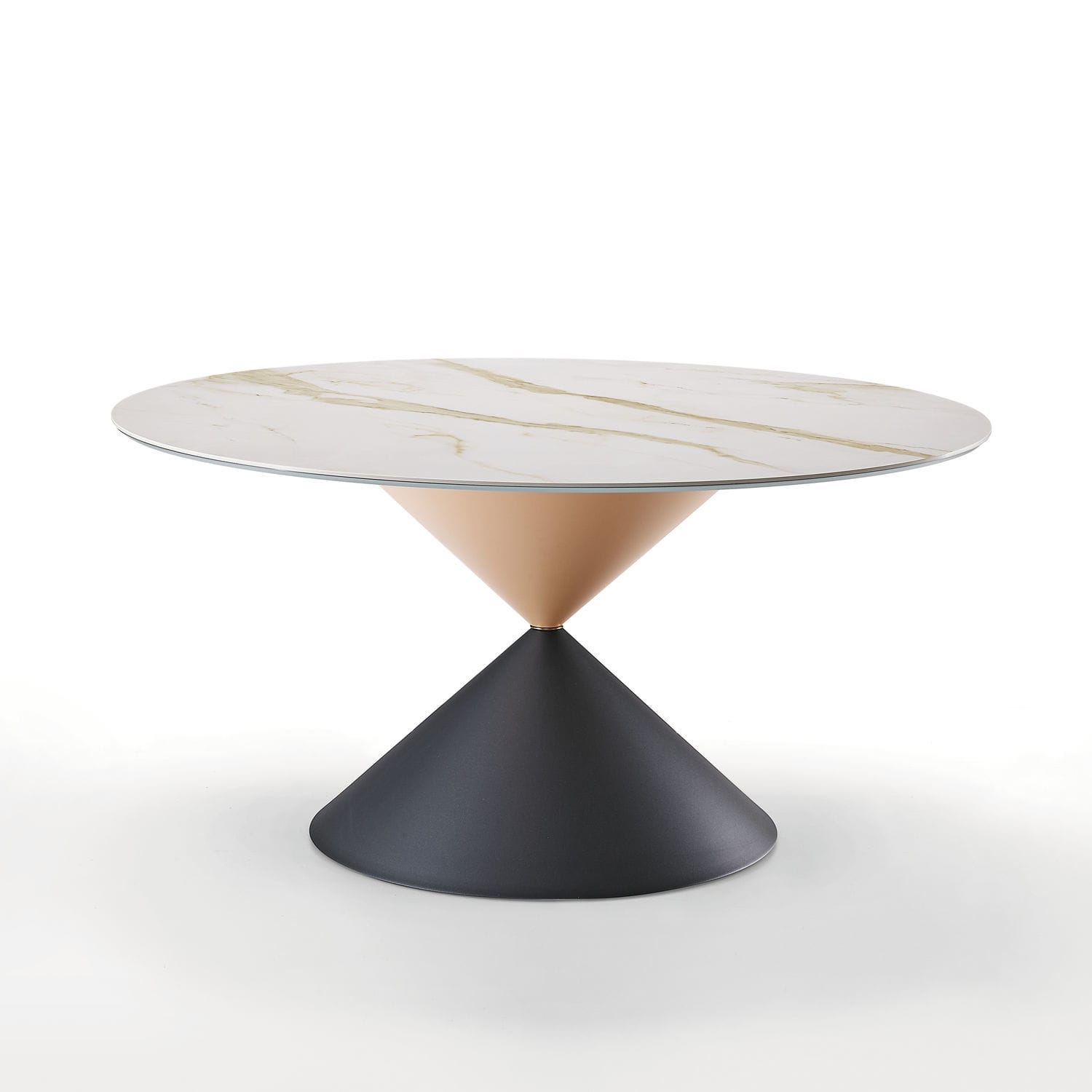 Contemporary table - Clessidra - MIDJ - wooden / ceramic / marble